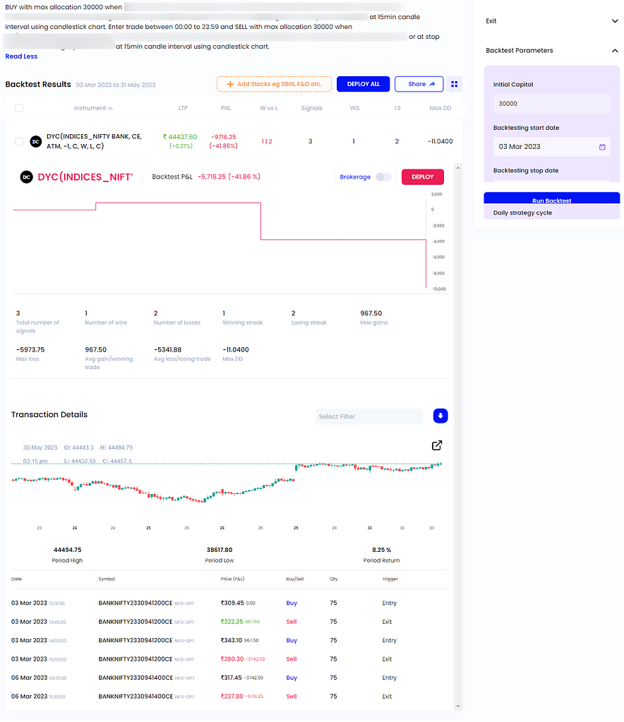 Max allocation issue - Streak - backtesting - Trading Q&A by Zerodha ...