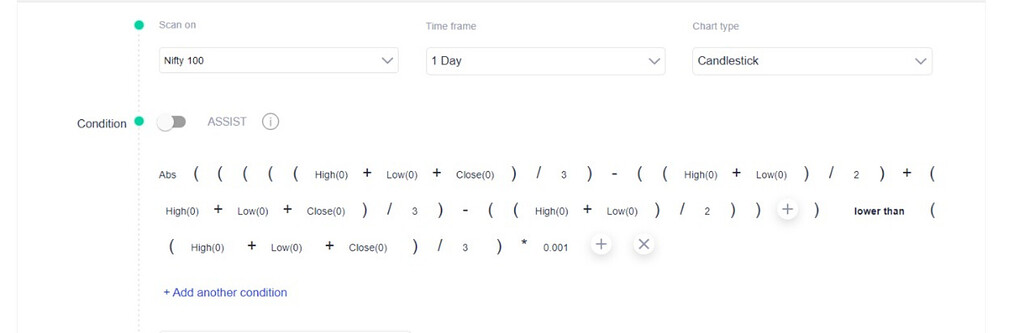 Scanner - How to create a narrow CPR Stock for the next day - Algos ...