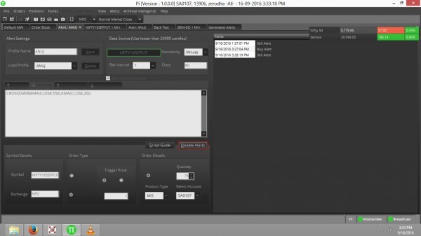 About Fake Alerts Genrated In Pi Algos Strategies Code Trading Qanda By Zerodha All Your