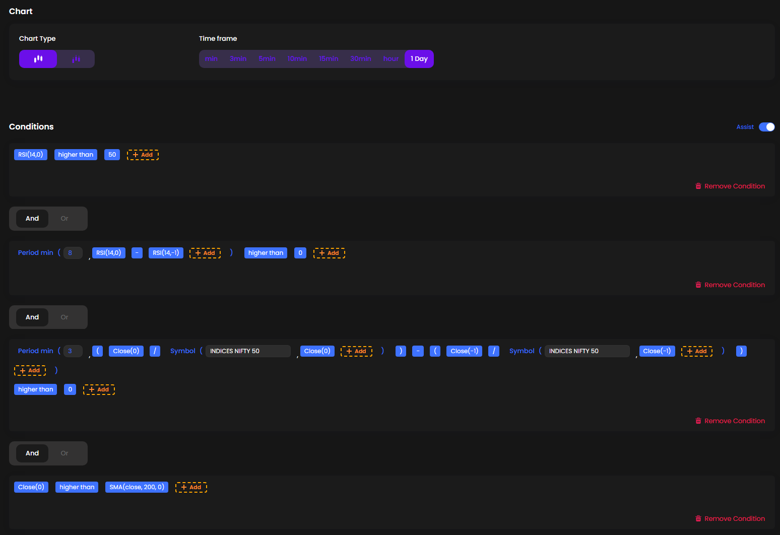 Create this condition on streak - Algos, strategies, code - Trading Q&A by Zerodha - All your ...